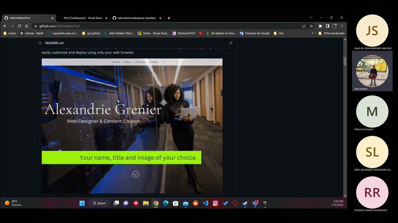 Github codespaces a new portafolio - YouTube