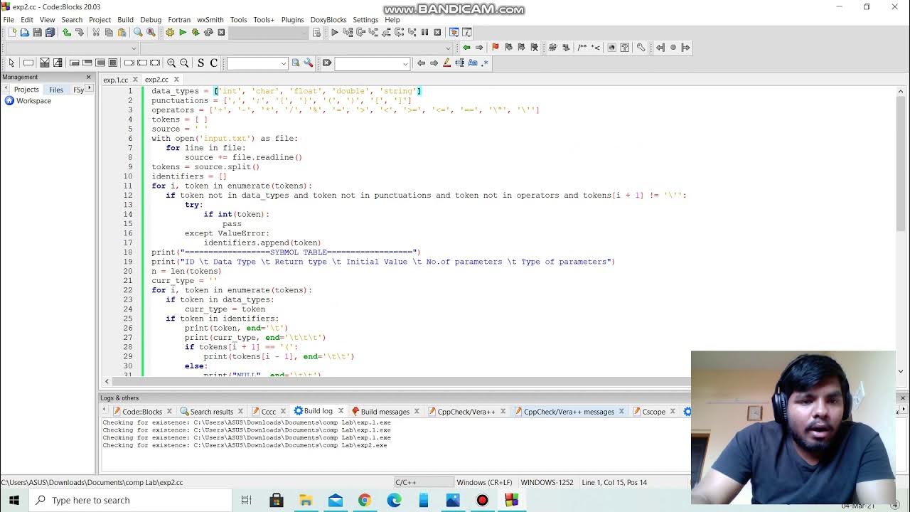 Exp 2 :- Symbol Table Generation - YouTube