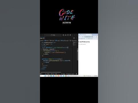 🌟 JavaScript Shorts: Mastering Promises 🚀💻 #shorts #ytshorts #promises #codewithaswin # ...