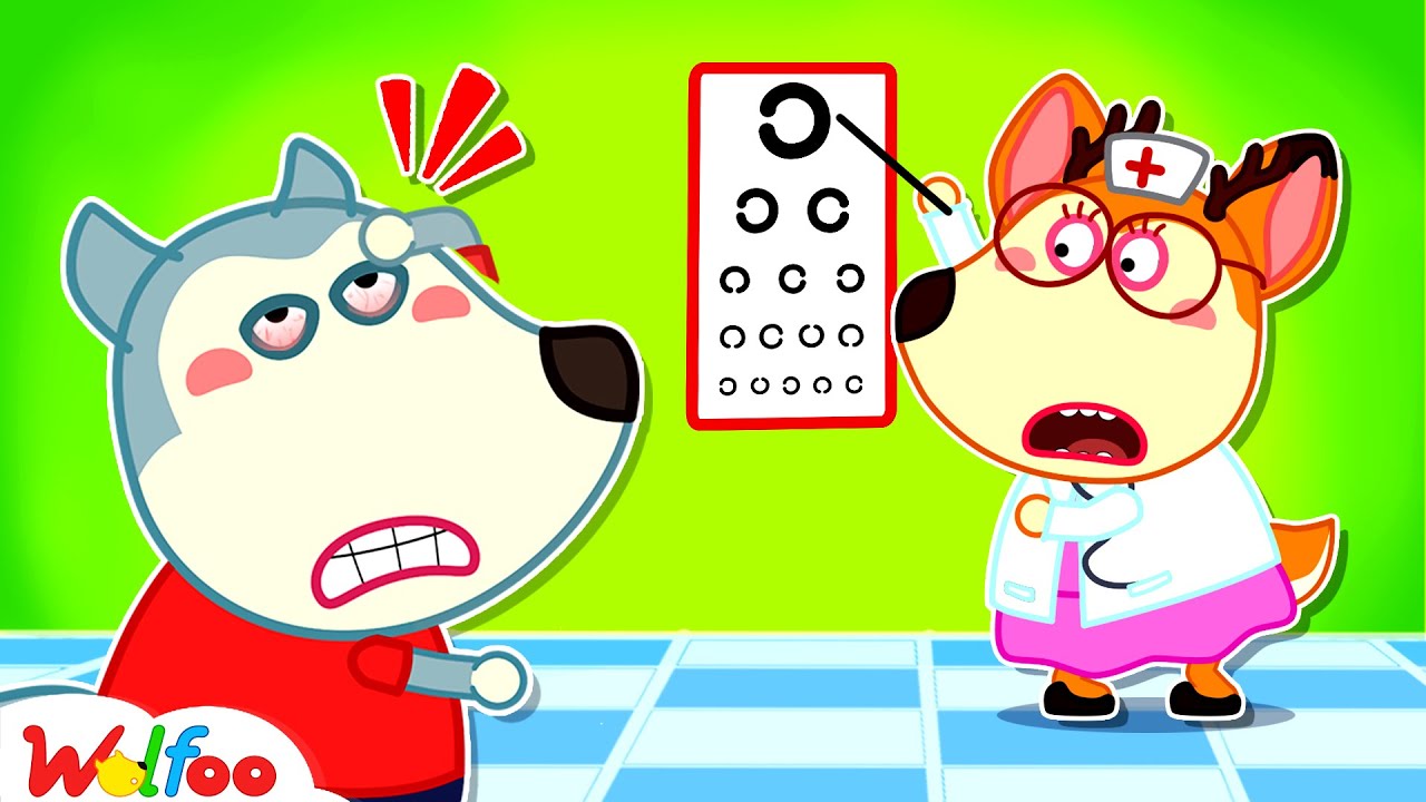 Oh No! Wolfoo's Eyes Hurt - Wolfoo Going to the Eye Doctor - Good ...