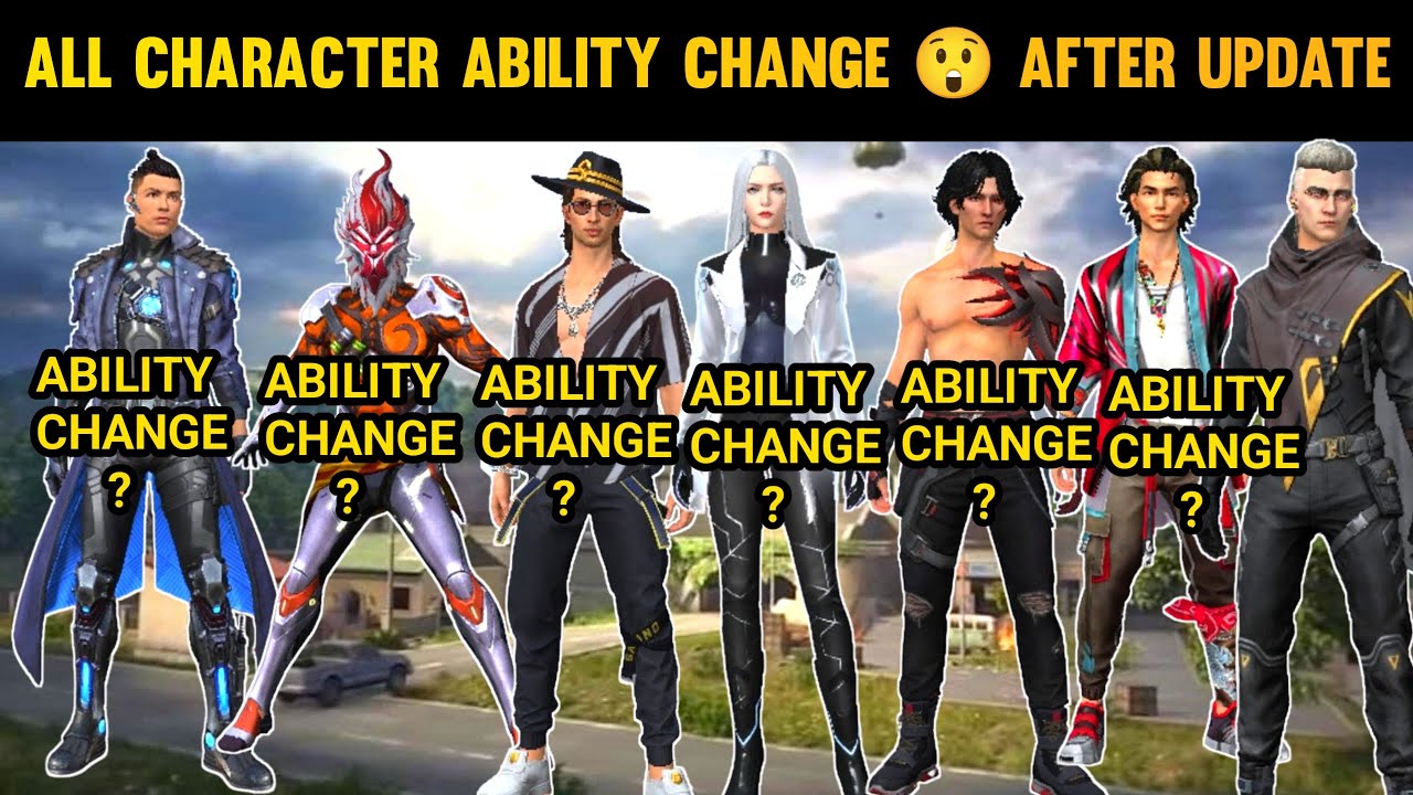 ALL CHARACTERS ABILITY CHANGED AFTER OB43 UPDATE FREE FIRE - YouTube