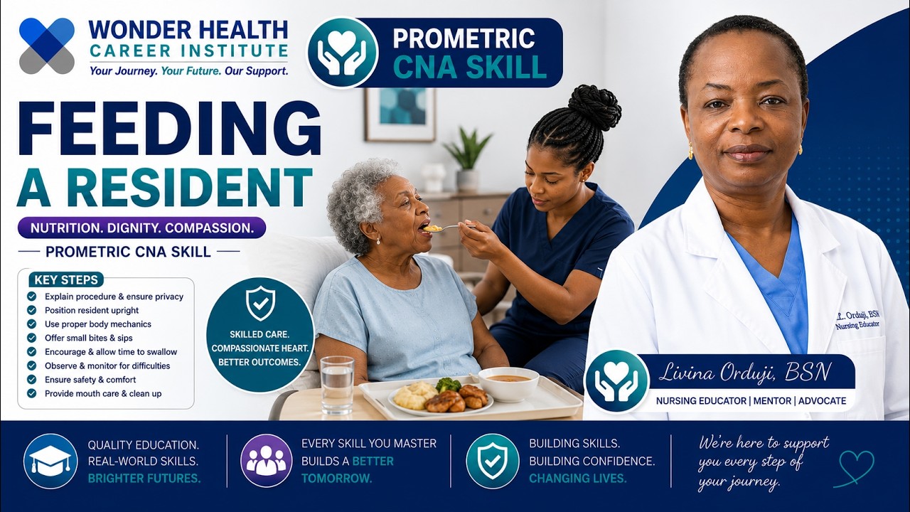 Feeding a resident: Prometric CNA Skill - YouTube