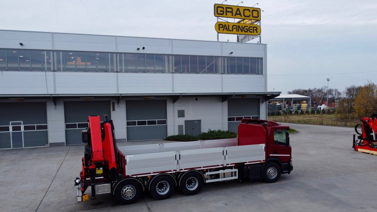 HDS PALFINGER PK 42002-SH x SCANIA P 450 B8x4*4NB x ZABUDOWA GRACO ...