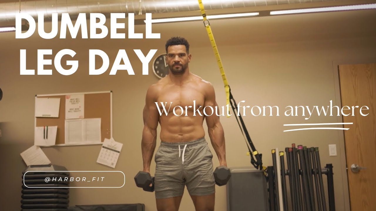 Home leg day with dumbbells! - YouTube