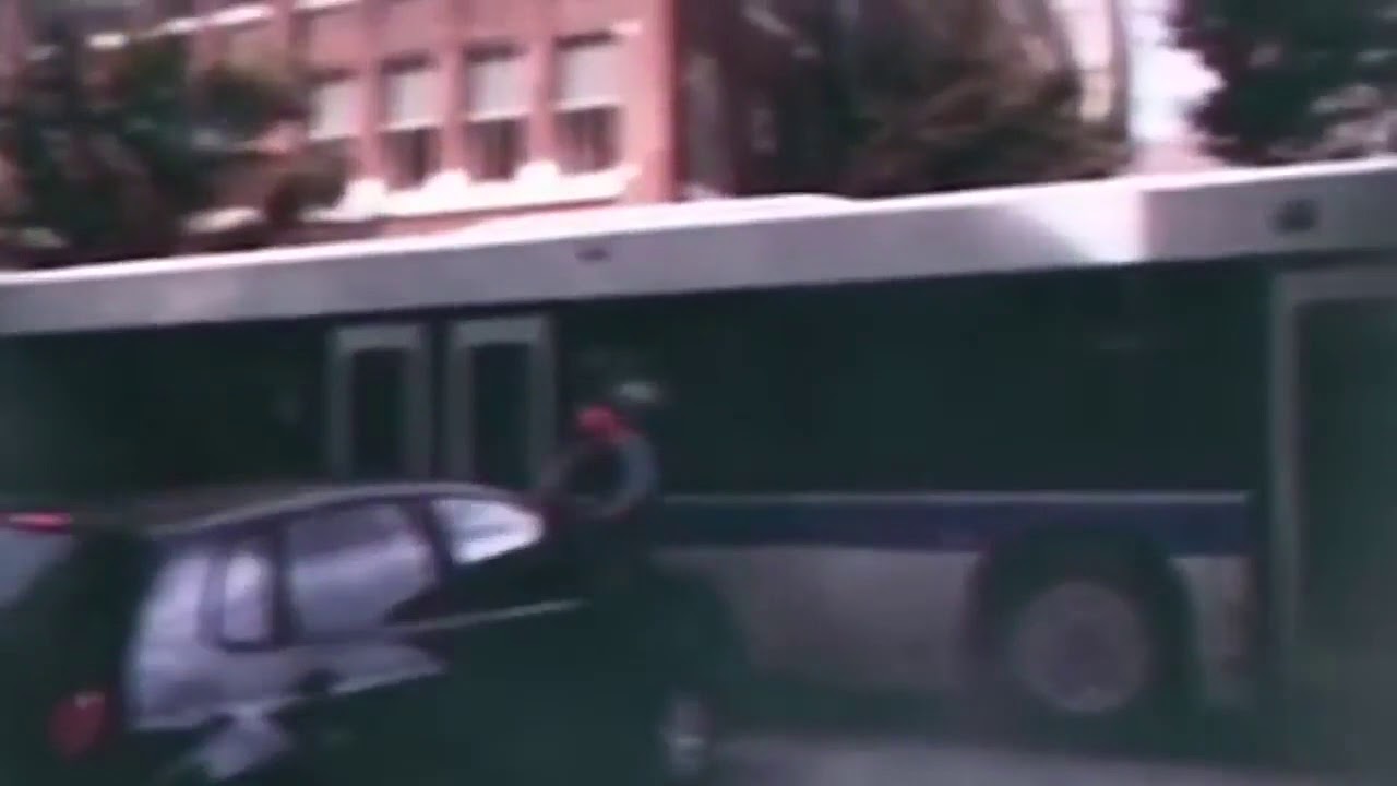 Amazing "Spider-Man" Stops a Car from Crashing Into Bus - YouTube