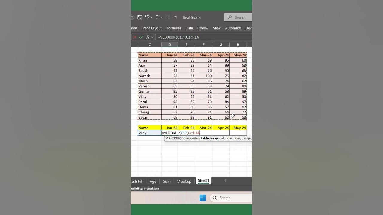 Excel Trick # vlookup Smart - YouTube
