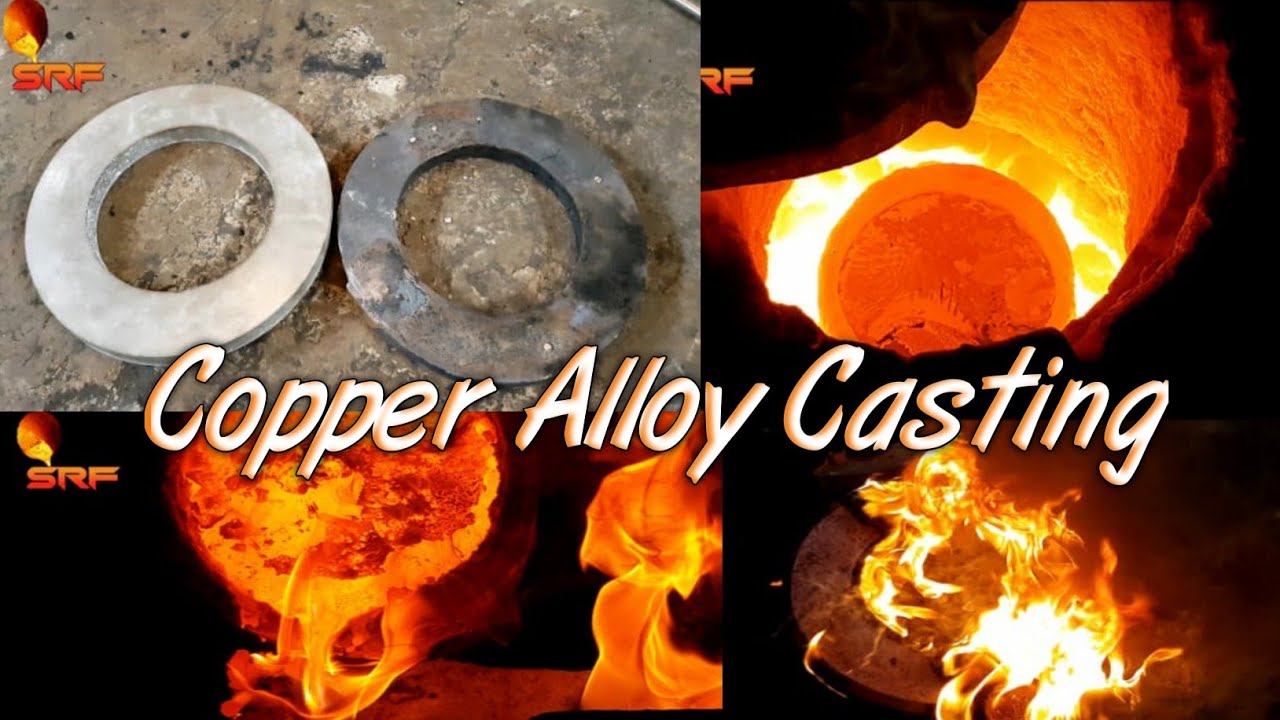 copper alloy casting manufacture ring casting - YouTube