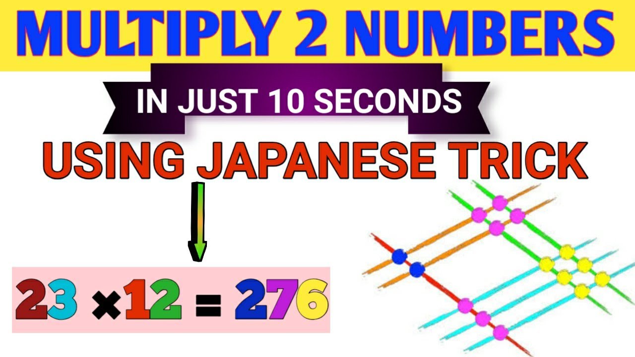 JAPANESE MULTIPLY WITH LINES | 10 SEC MULTIPLICATION TRICK |MULTIPLY ...