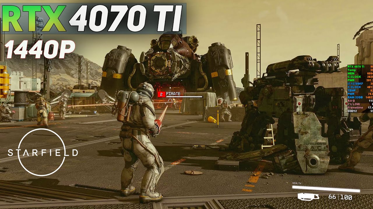 STARFIELD On RTX 4070 ti 12GB (1440P Ultra Graphic / FSR 2 ) - YouTube