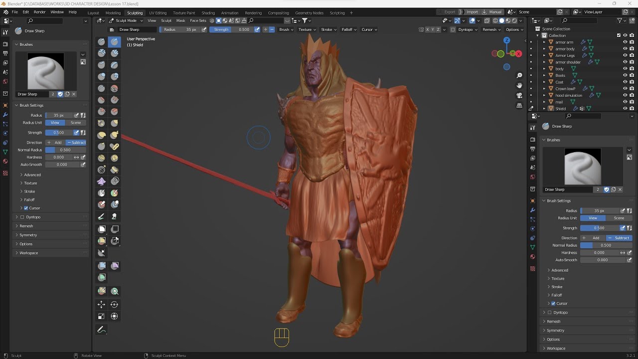 3D CHARACTER DESIGN - Lesson 15 - Hard, Soft Surface, Apparel and ...