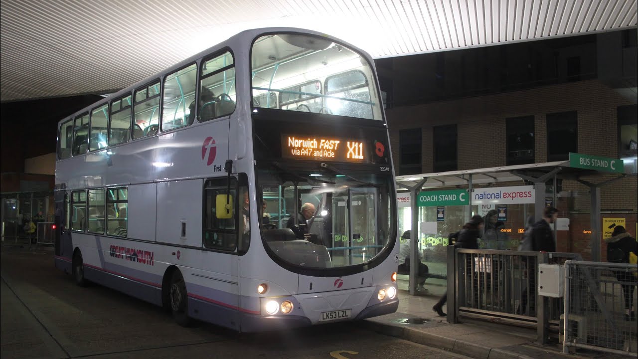 Evening Rush hour buses at Norwich November 2019 - YouTube