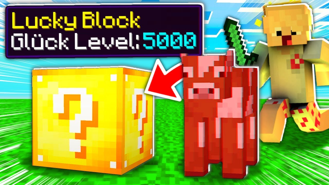 Minecraft, ABER SCHADEN = LUCKY BLOCK! - YouTube