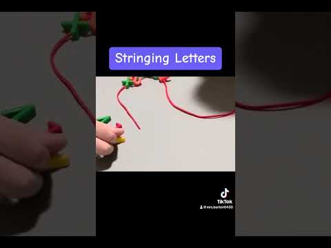 Stringing letters - YouTube