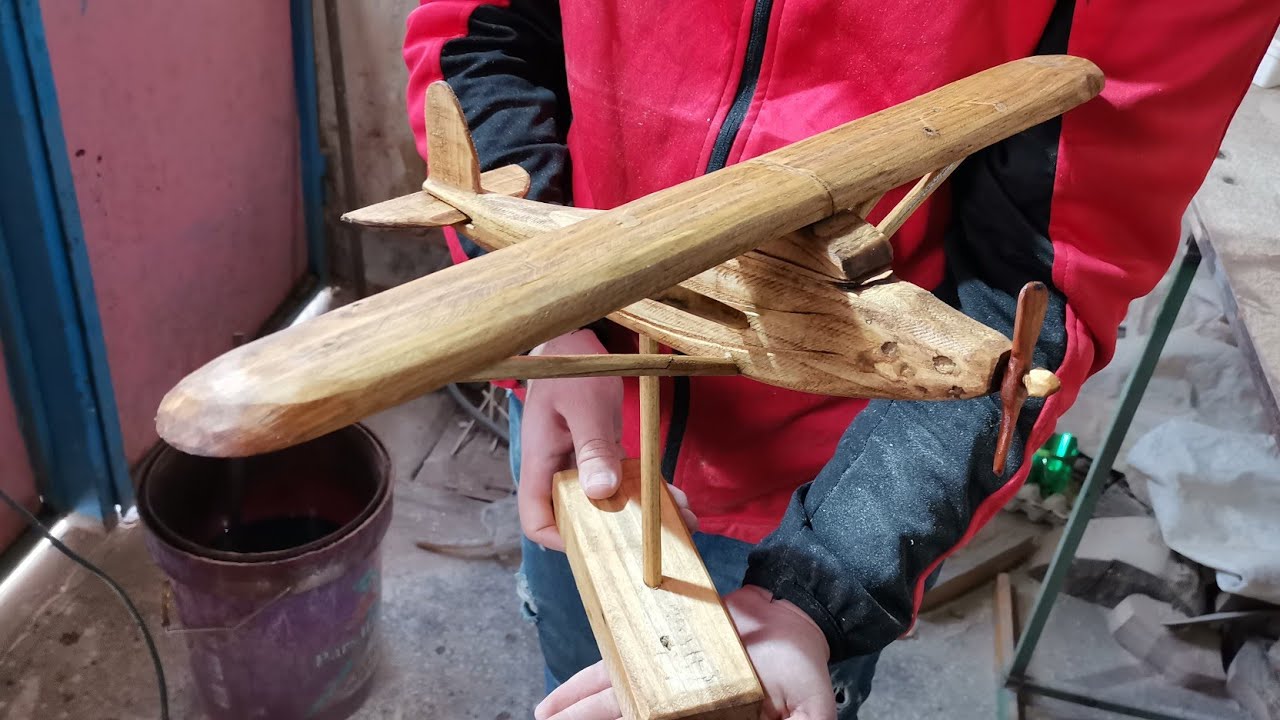 Wooden propeller plane carving | how to make a Wooden propeller plane ...