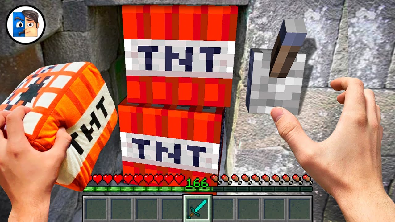 Minecraft in Real Life POV Realistic TNT TRAP Realistic Minecraft Real ...