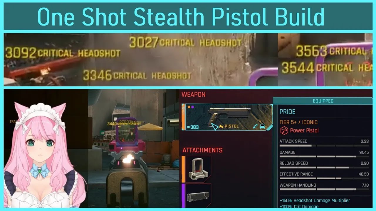 OUTDATED v2 | One Shot Stealth Pistol Build | Cyberpunk 2077 2.0 - YouTube