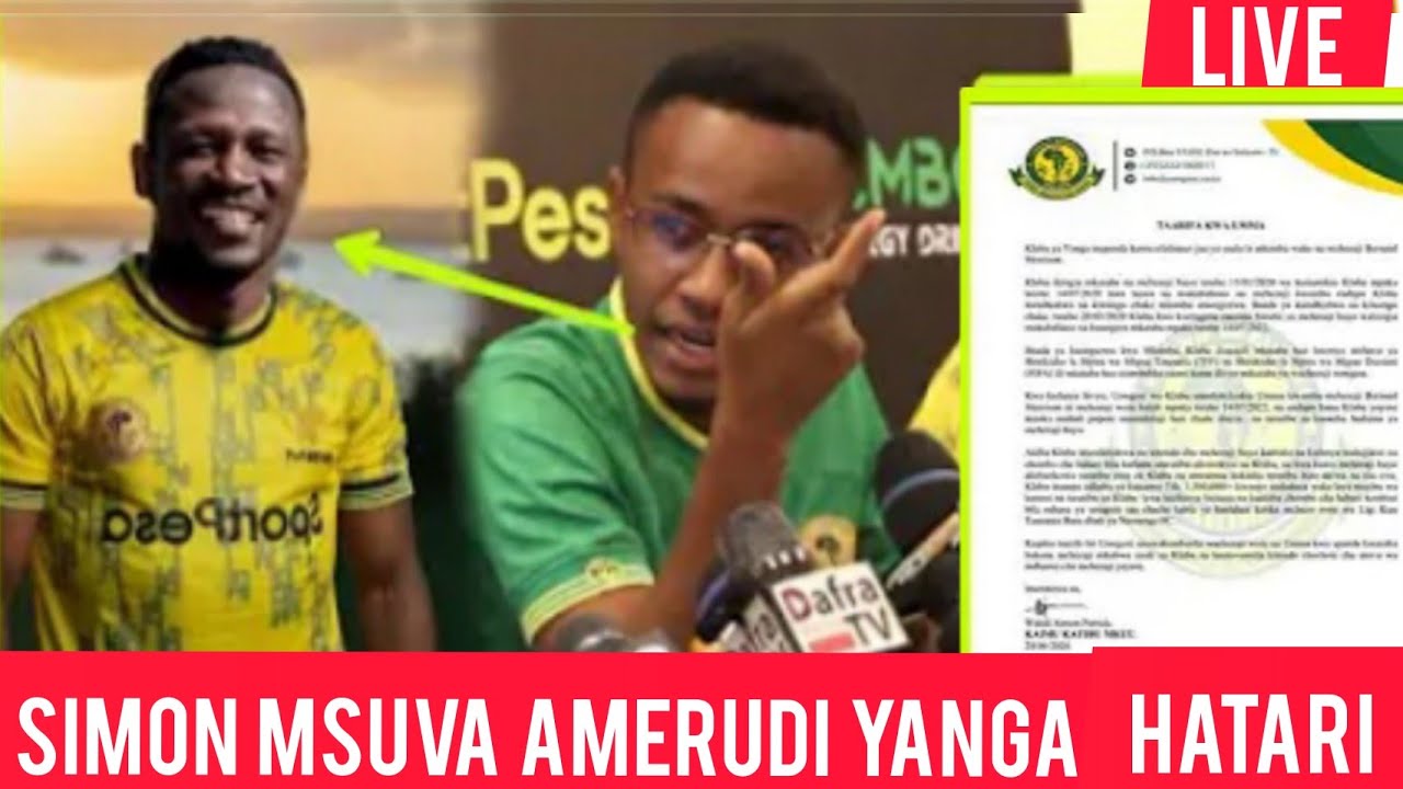 SIO TETESI TENA SIMON MSUVA LEO ATANGAZA RASMI YANGA WANACHI FURAHA ...