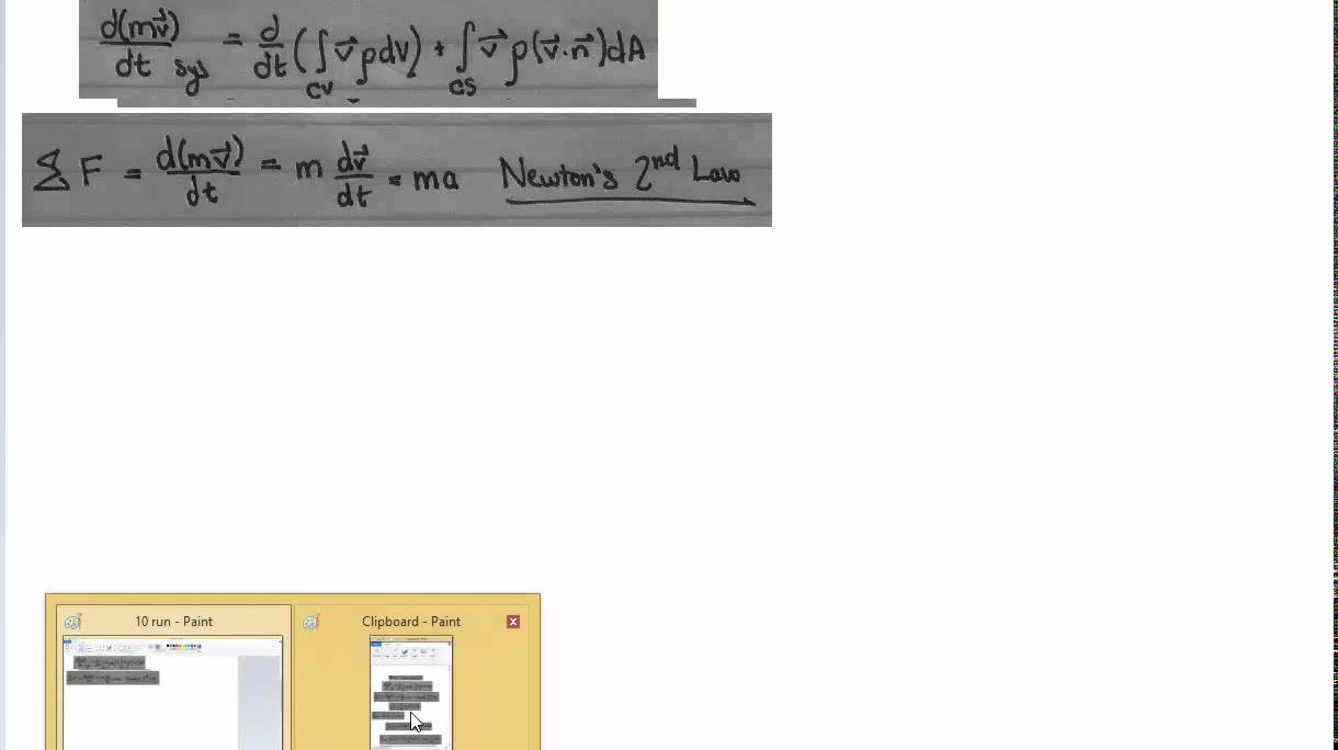Reynolds Transport Theorem - Linear Momentum - Example 1 - YouTube