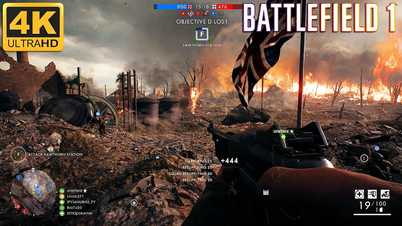 Battlefield 1 | Gameplay Ultra Realistic Graphics [4K 60FPS] No ...