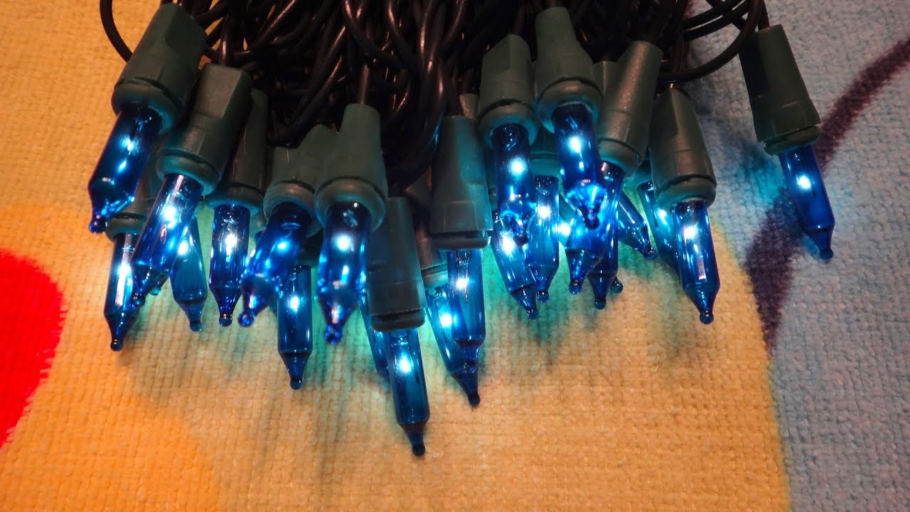 Blue 50 Bulb Mini Light Set - YouTube