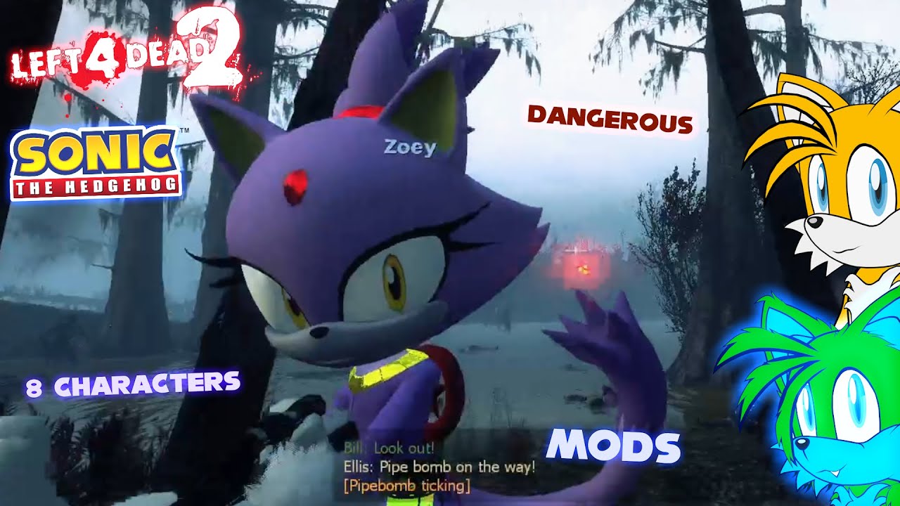 Left 4 Dead 2 with Sonic mods | 8 Characters | Swamp Fever | Hard mode ...