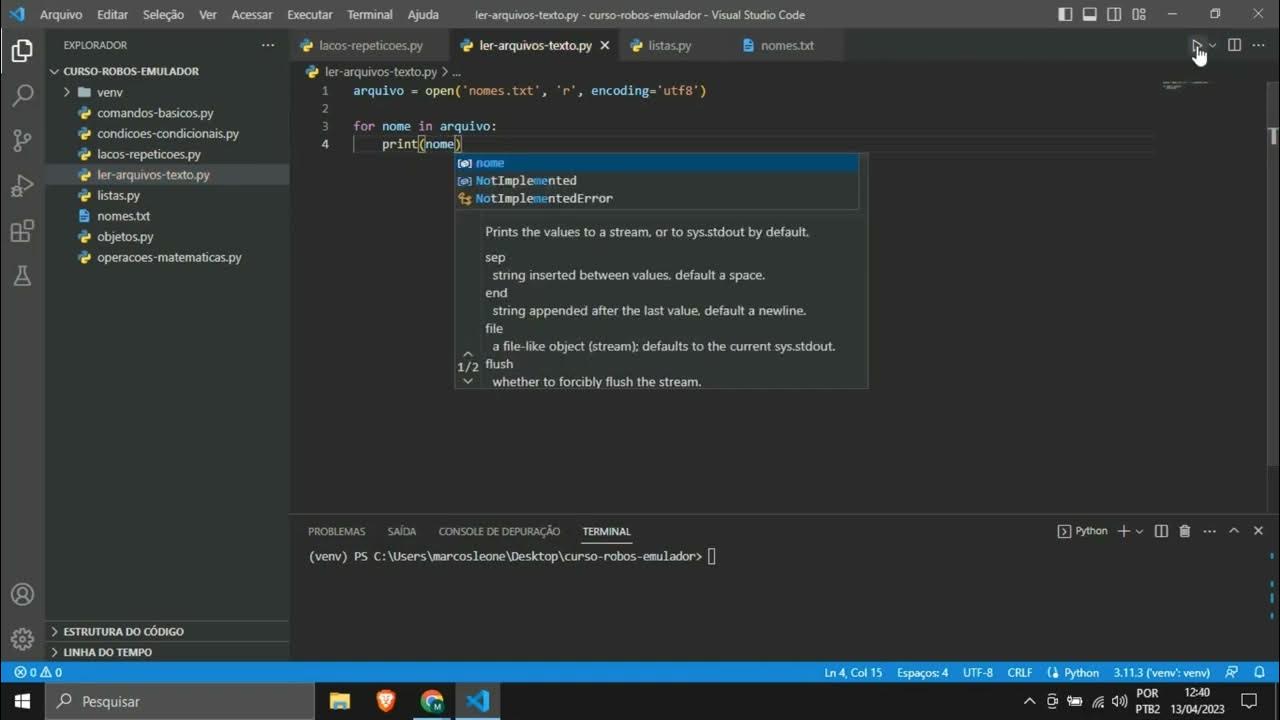 Aula 10 do curso de Python - Ler arquivos de textos usando o Python - YouTube