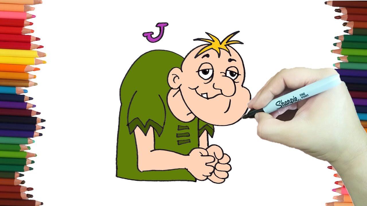 Drawing A HUNCHBACK - Speed drawing - YouTube