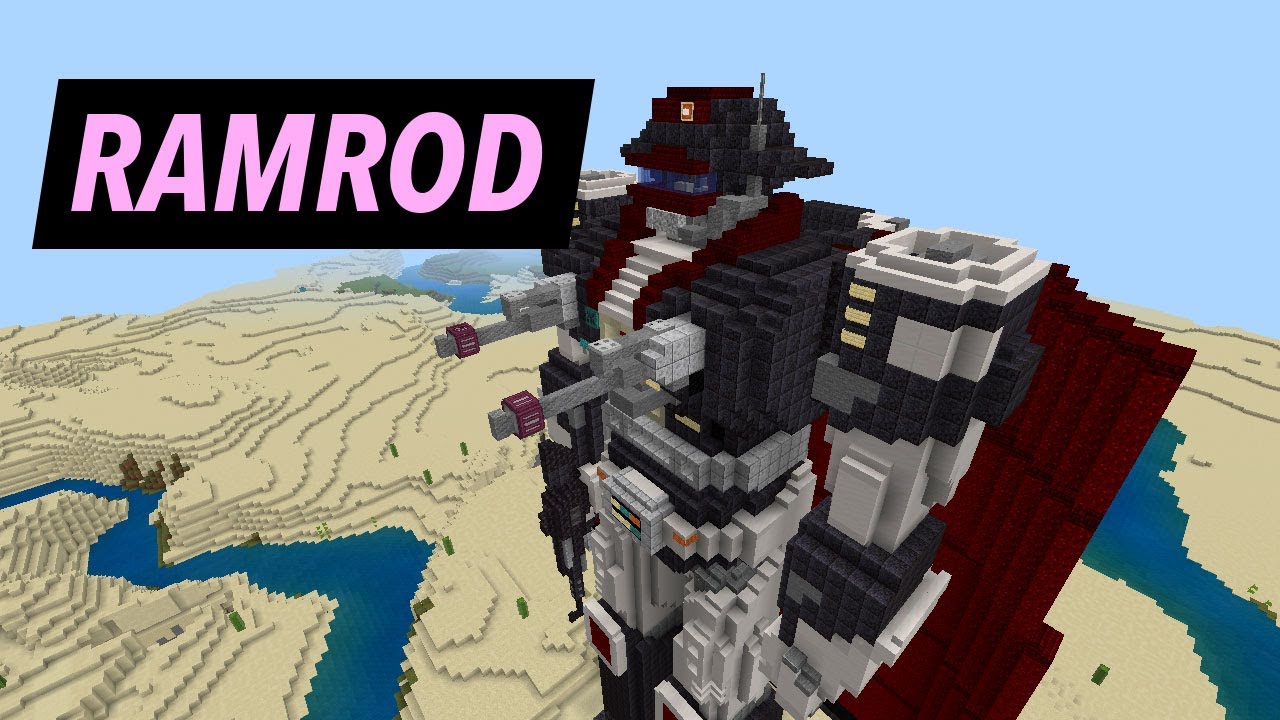 RAMROD from Saber Rider and the Star Sheriffs built in Minecraft - YouTube