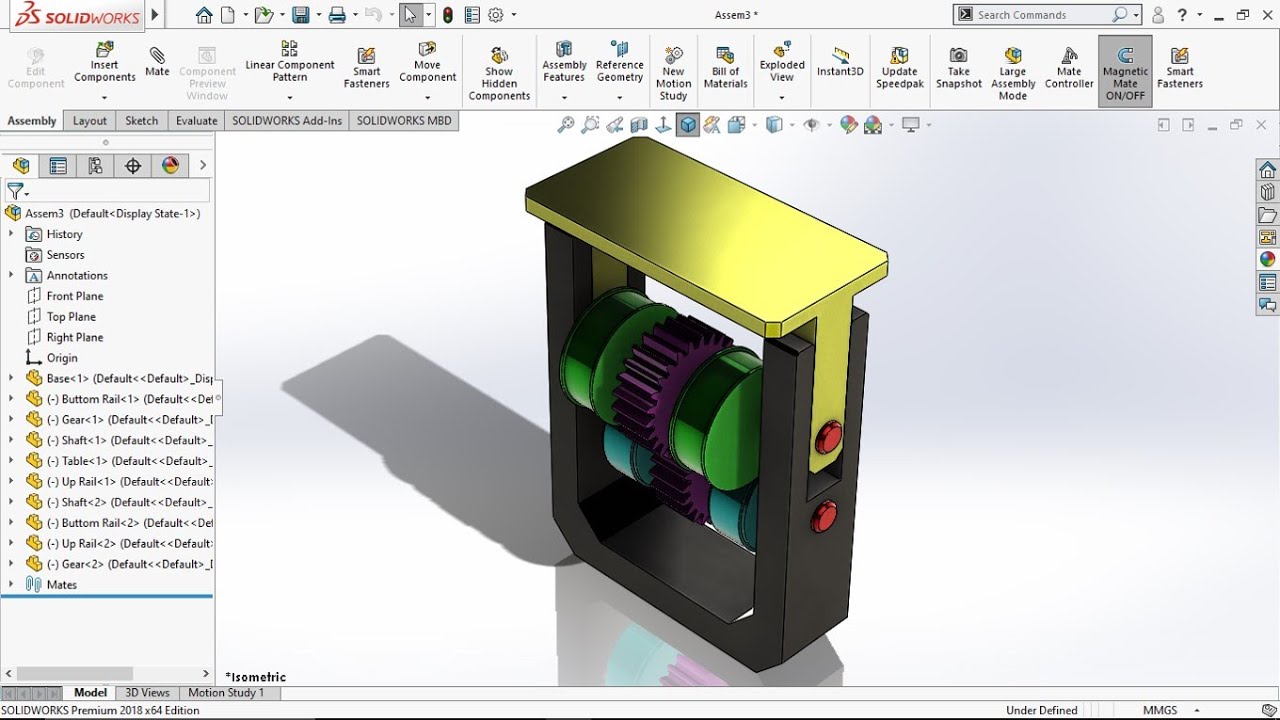 Tutorial Solidworks Moveable Table Mechanisms - YouTube