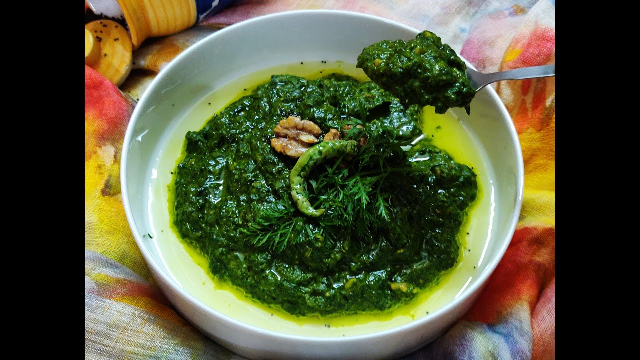 Uttarakhand ki Recipe Kafuli/Kapa/Palak Methi Jakhiya aur Akhrot se ...