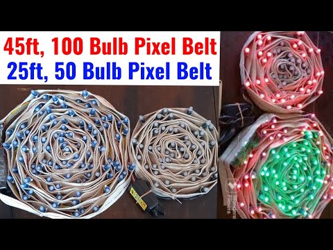 45ft ,100 Bulb Pixel Belt || 25ft, 50 Bulb Pixel Belt || Pixel Light ...