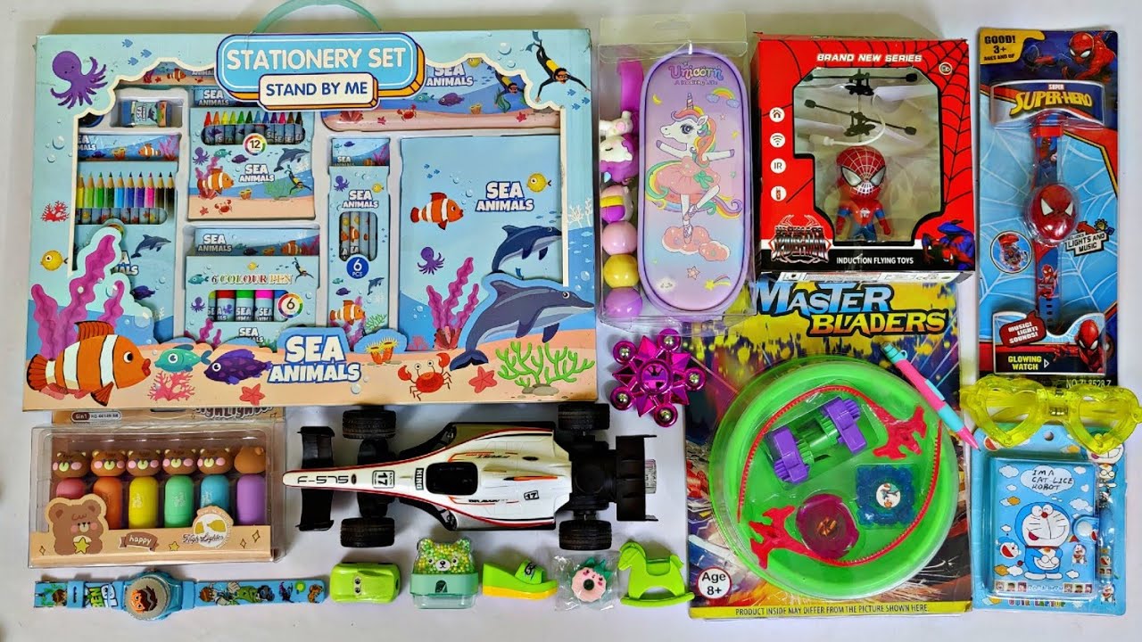 Ultimate Collection of Toys😱RC Car, Beyblade Set, Spiderman Helicopter ...