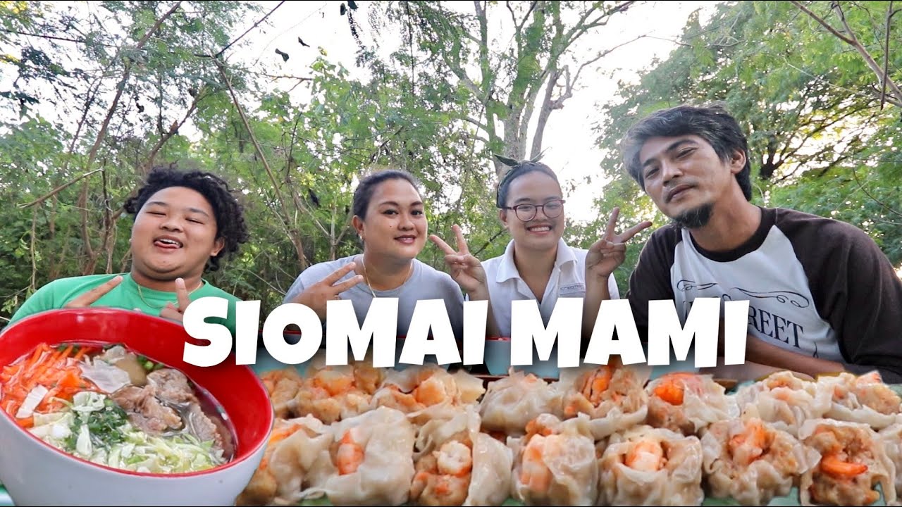 OUTDOOR COOKING | PORK SHRIMP SIOMAI + BEEF MAMI! PINOY MUKBANG W ...
