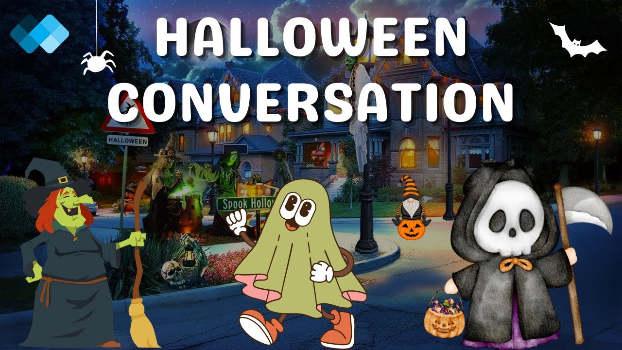 Learn English: Halloween Conversation Practice 🎃 Easy Spooky Dialogues ...