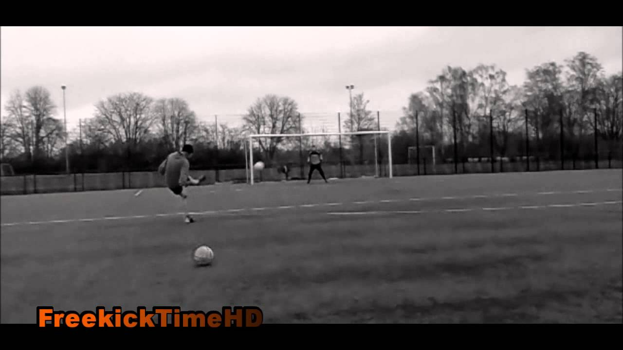 Bend it like Beckham Free kick - YouTube