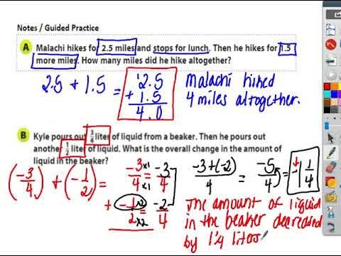 3 2 Adding Rational Numbers - YouTube