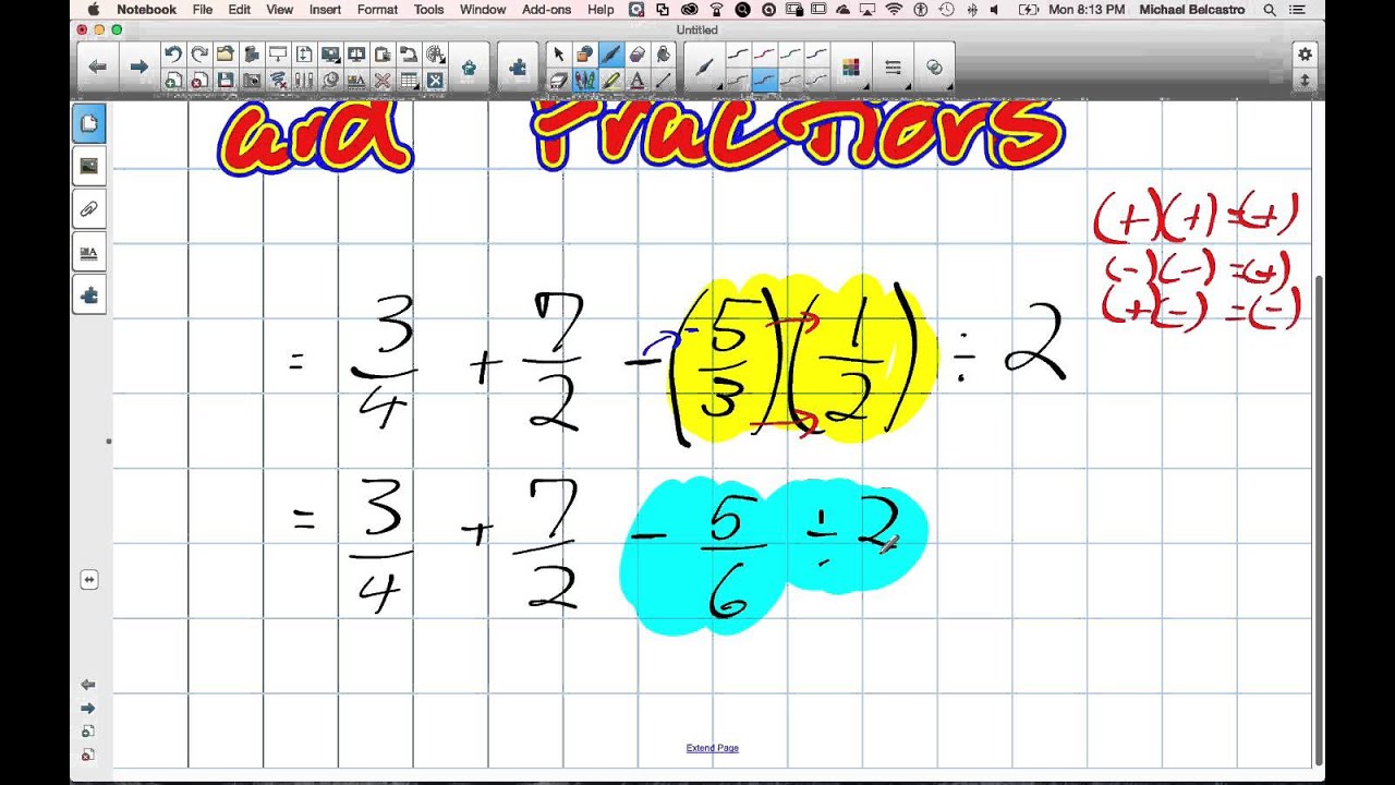 Bedmas With Integers And Fractions Grade 9 Academic Lesson 1 1 9 21 15 Bedmas With Integers And Fractions Grade 9 Academic Lesson 1 1 9 21 15