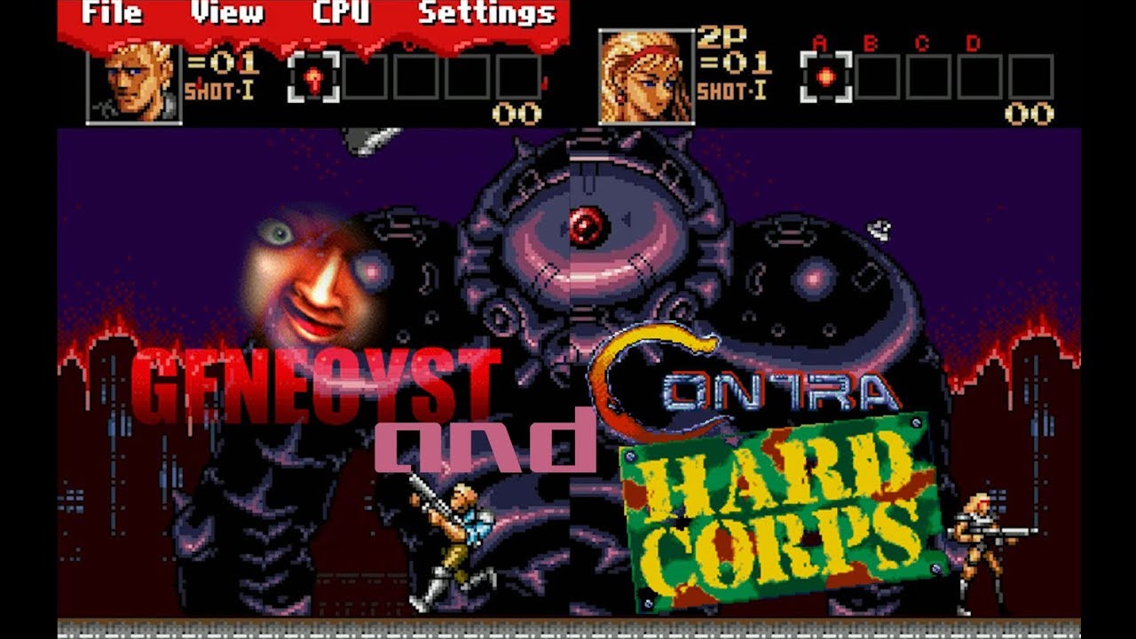 CONTRA in GENECYST the sega emulator from 1997 - YouTube