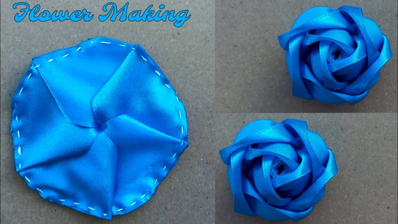 DIY: How to make an adorable fabric flower in just 9 minutes! DIY: Easy ...