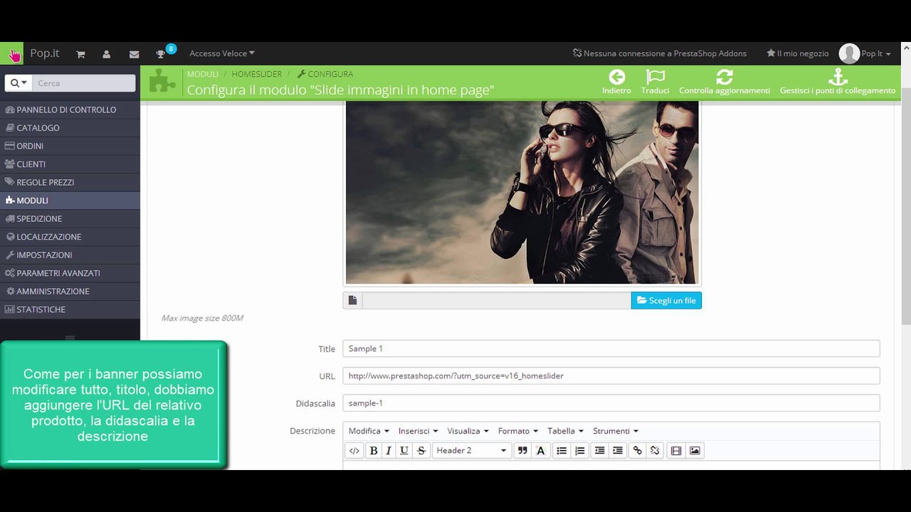 [Tutorial] Prestashop - Aggiunta Slides e Banner - YouTube