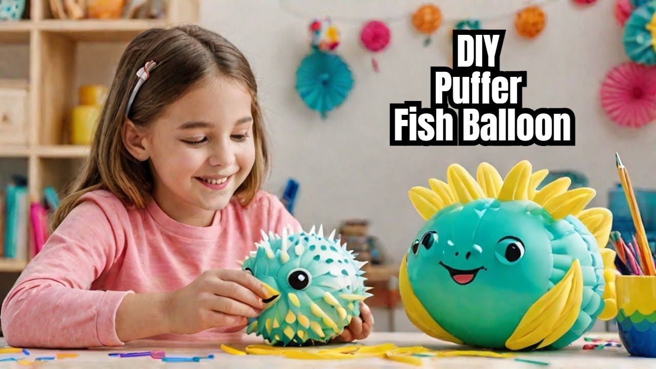 DIY Puffer Fish Balloon: Creative Kids Craft 🎈| Fun Experiment: Making ...