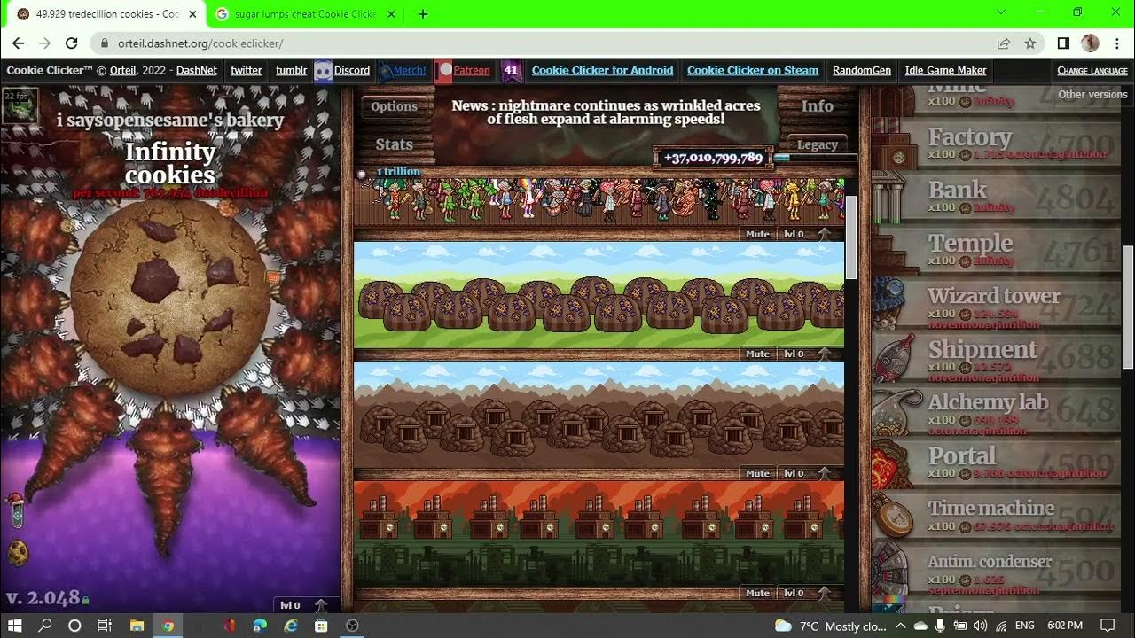 using console cheats in Cookie Clicker + sayssaysopensesame - YouTube
