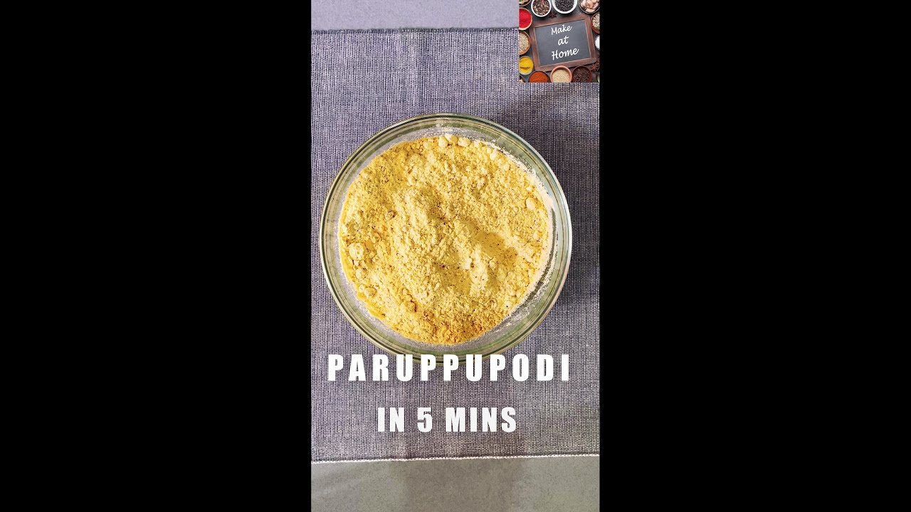 Paruppu podi | Try this paruppodi at home just in 5 mins |Quick paruppu ...
