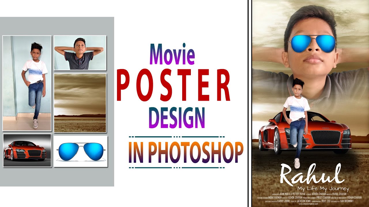 Movie Poster Design In Photoshop | DigiFlamer TUTORIALS - YouTube
