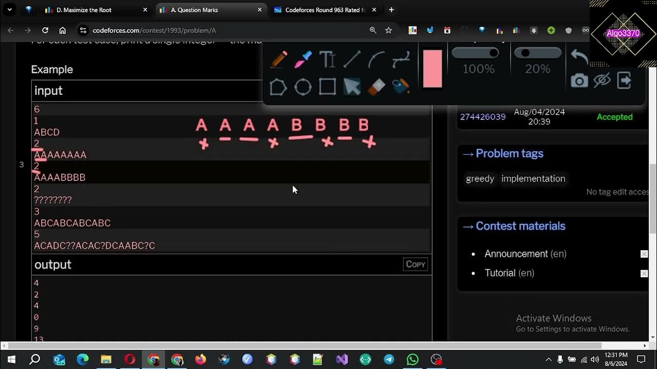 A Question Marks Codeforces Round 963 Div 2 Cp In Bangla Java Solution Youtube