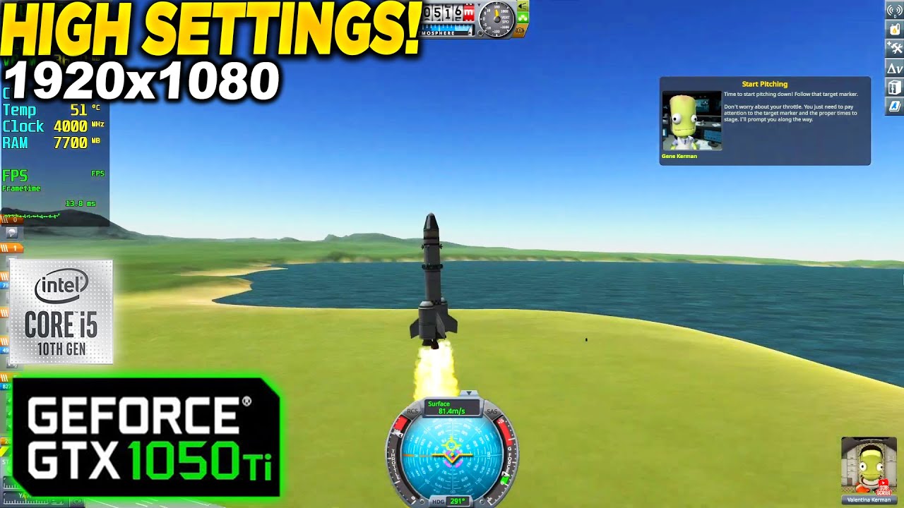 Kerbal Space Program GTX 1050 Tİ - 1080p High, - YouTube