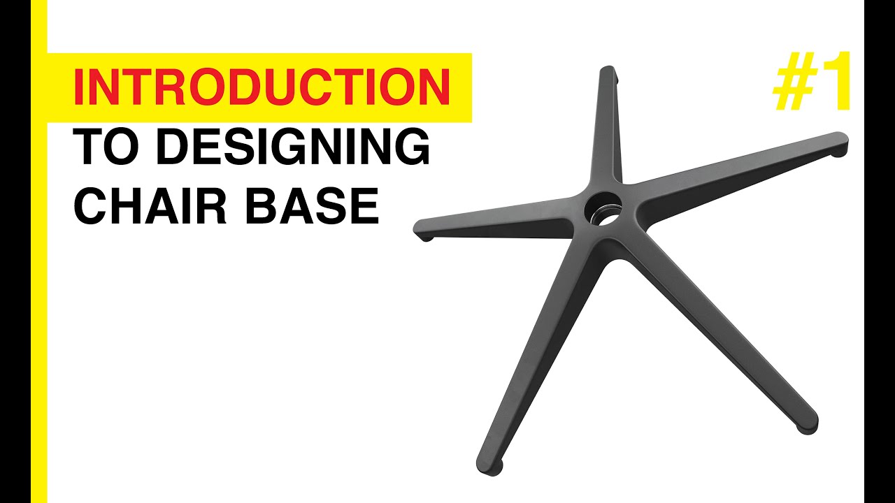 5 spoke chair base CAD tutorial 1 (introduction) - YouTube