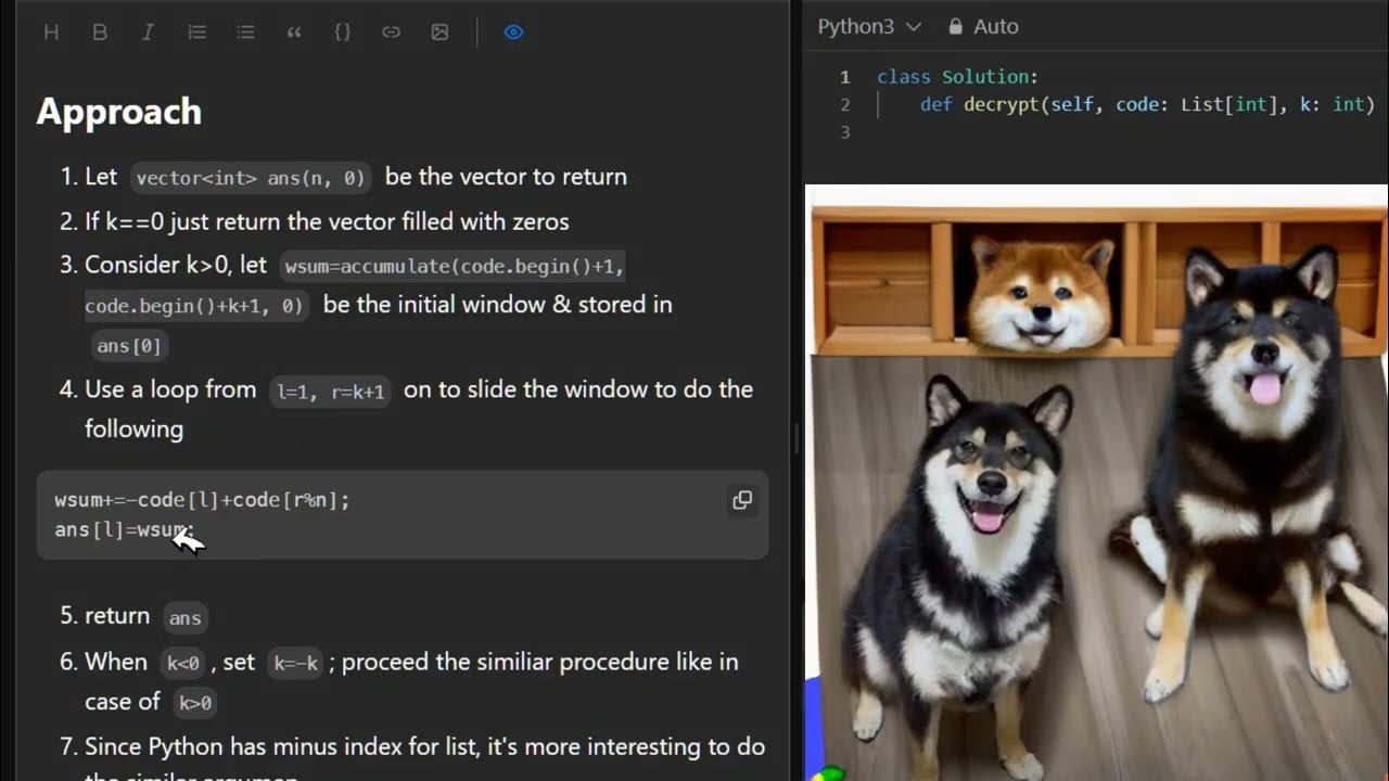 Python C++ sliding window速解Leetcode 1652 defuse the bomb - YouTube