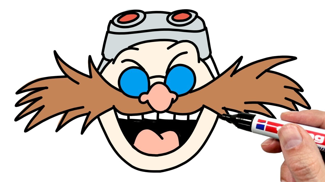 How to Draw Dr. Eggman / Robotnik from Sonic - YouTube