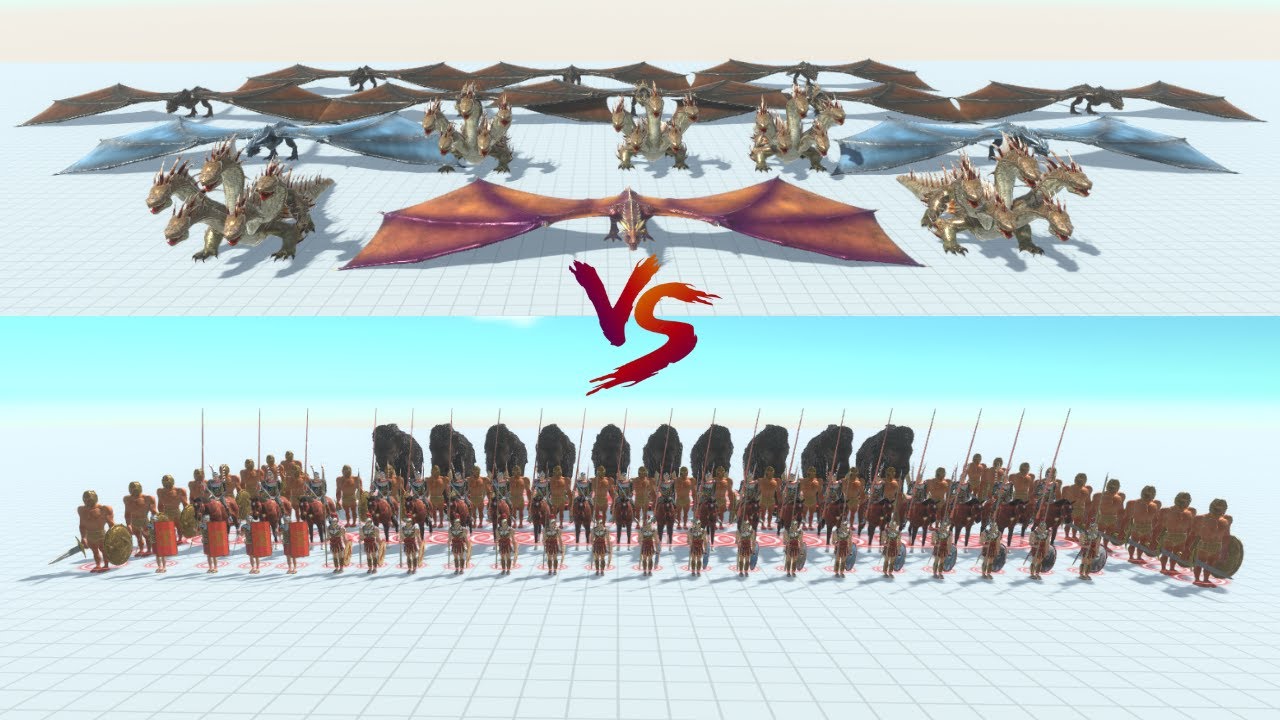 $\text{MASSIVE DRAGON ARMY VS } 100 \text{ SPARTANS! | EPIC Fantasy ...